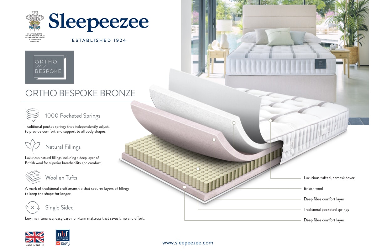 Sleepeezee Ortho Bespoke Bronze 1000 Mattress | MattressNextDay