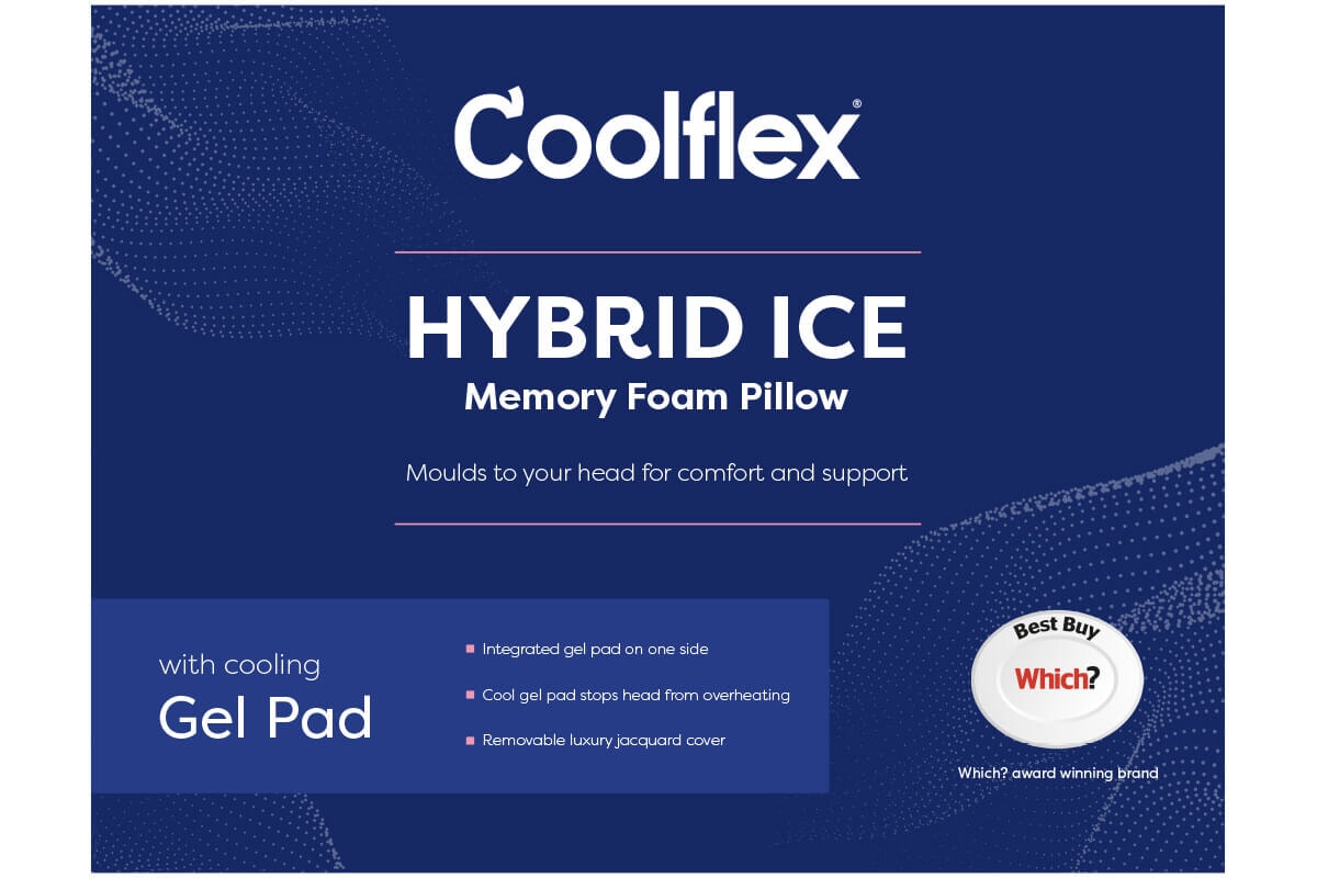 Coolflex® Hybrid ICE Cool Gel Memory Foam Pillow | MattressNextDay